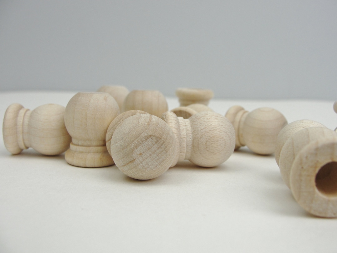 Wooden End Cap Finial 3/4" Tall, 19/32" Wide End Cap Set of 12 - Etsy