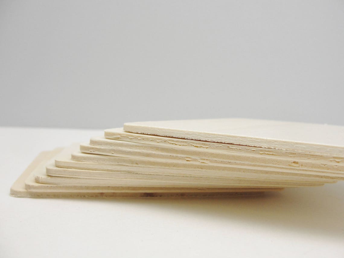 4 Wooden Squares Large Wood Squares Set of 10 - Etsy