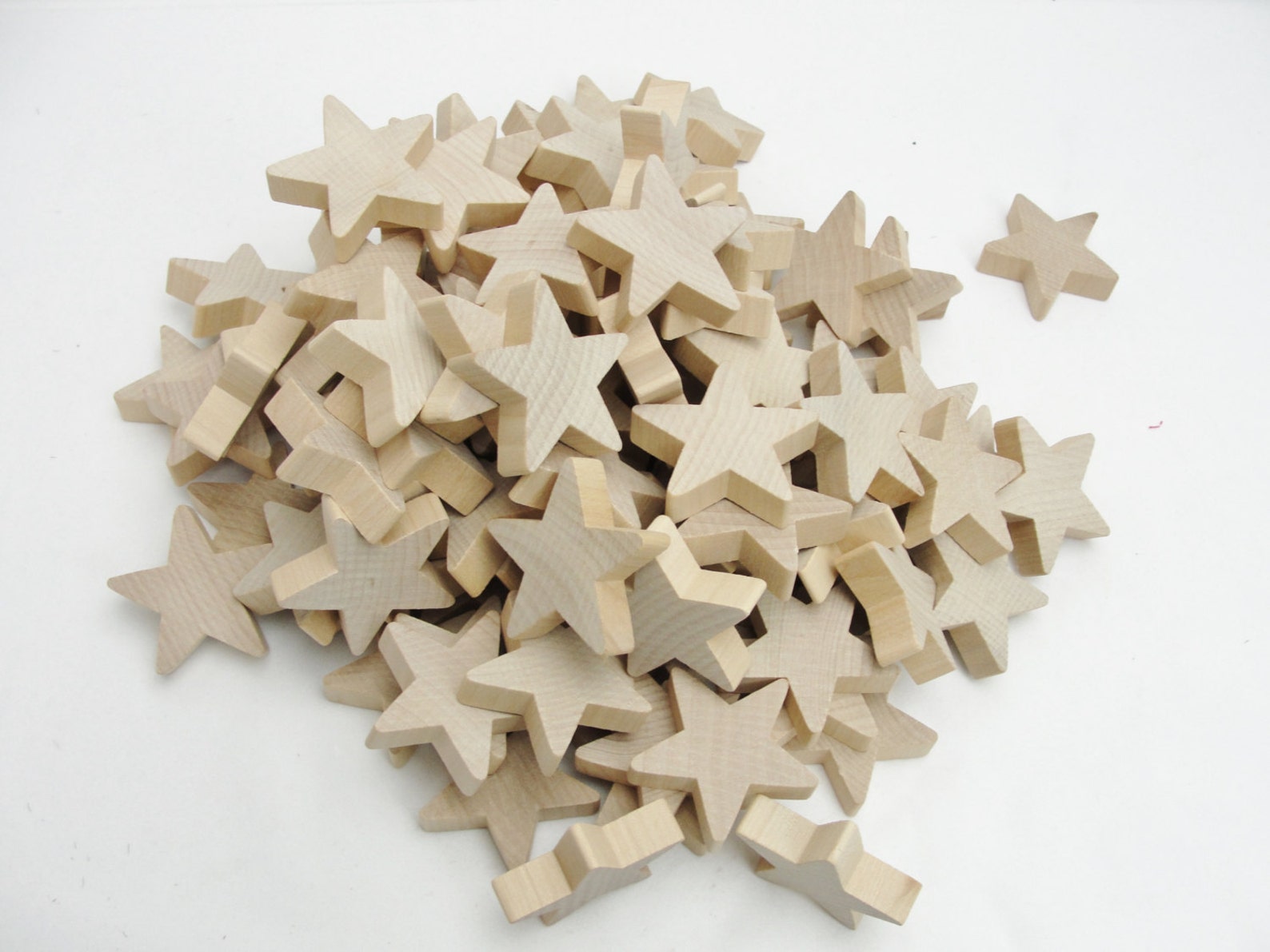 100 Traditional 2 inch star 1/2 thick wood chunky | Etsy