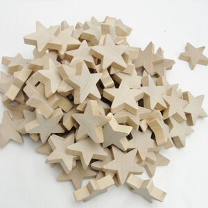 100 Traditional 2 Inch Star 1/2" Thick Wood Chunky Unfinished DIY - Etsy