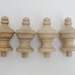 Wooden Finial Set of 4 - Etsy