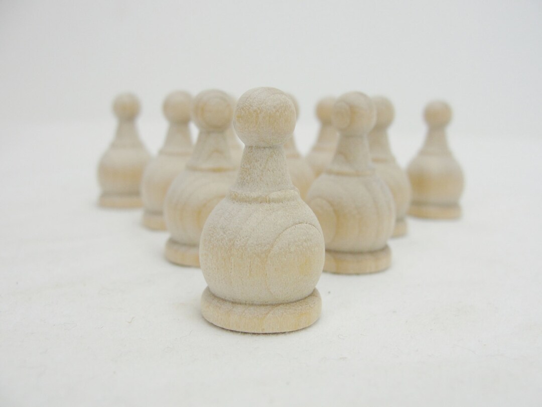 Wooden Game Piece Pawn Set of 10 - Etsy