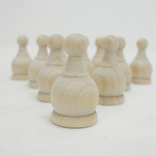 Wooden Game Piece Pawn Set of 10 - Etsy