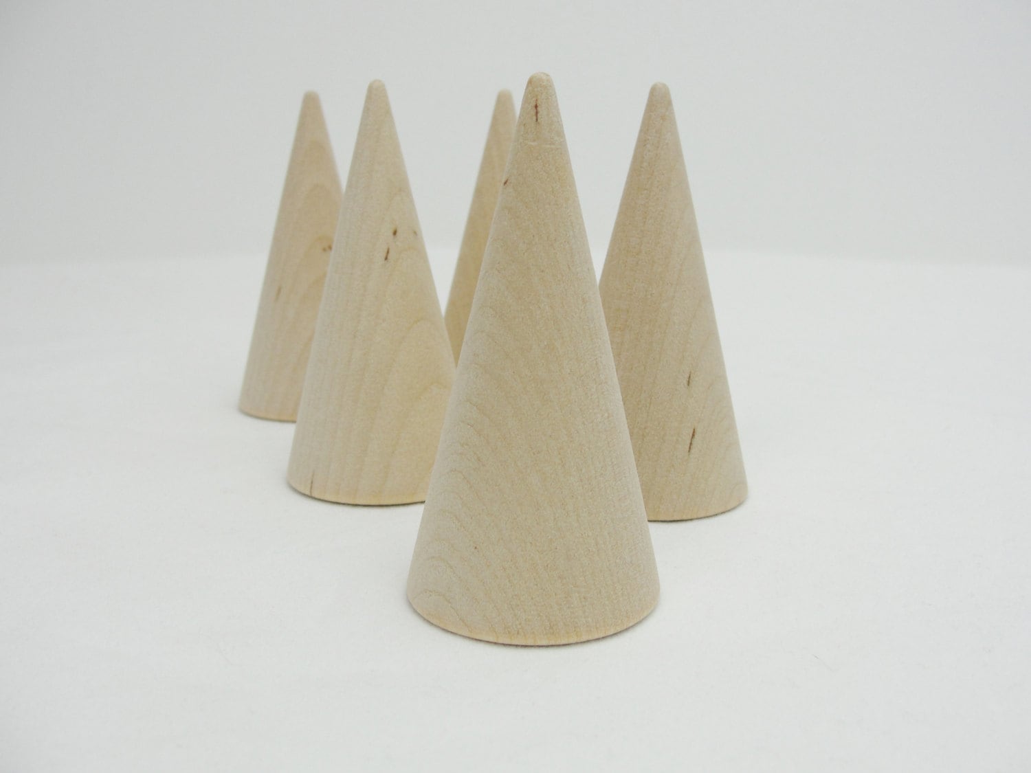 5 Wooden Cones 3 Tall Wooden Contemporary Christmas - Etsy