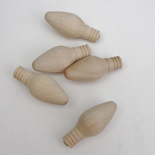 Wooden Light Bulbs 2 Wooden Christmas Tree Light - Etsy