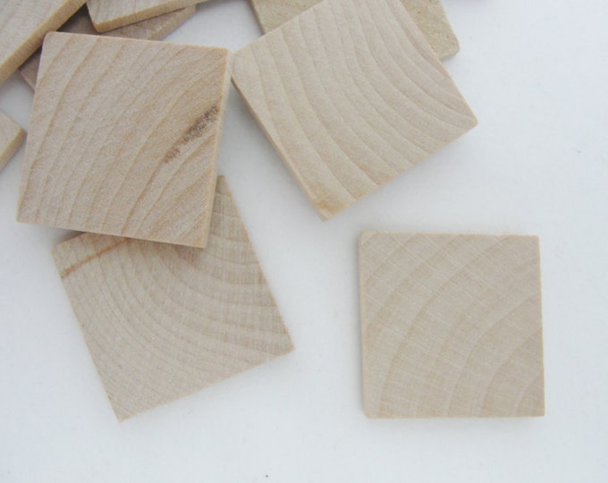 Wooden Tiles, Wooden Squares, 1 Inch (1") Square, 1/8" Thick, Set of 12 ...