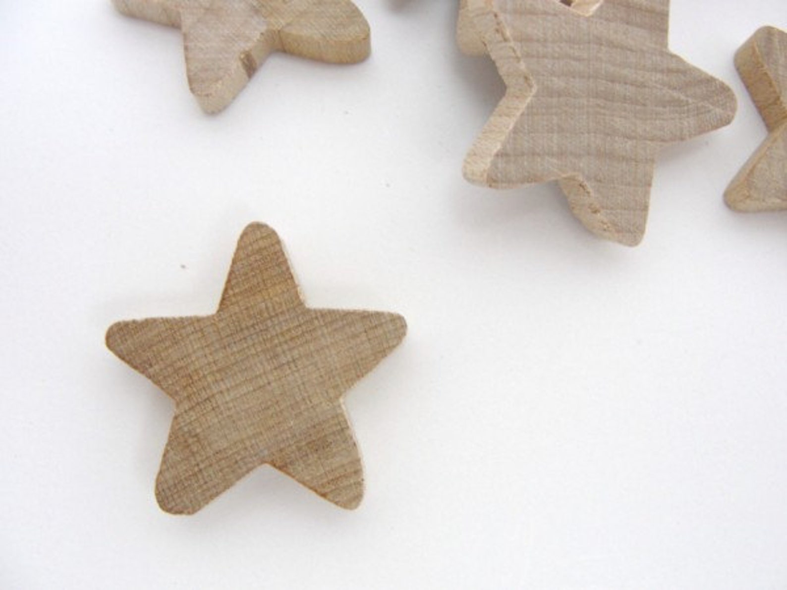 12 Traditional Wooden Stars 1 Inch (1") X 3/16" Unfinished DIY - Etsy