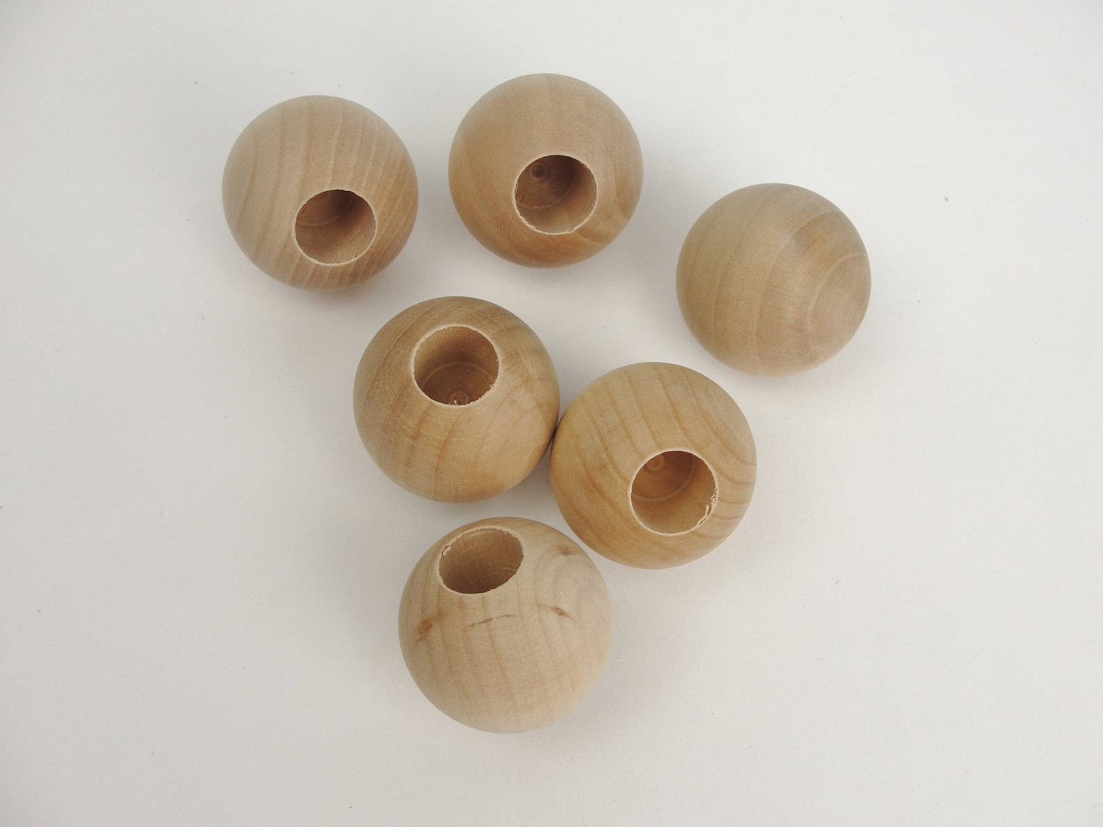 Wooden End Cap Ball 1.5" End Cap 19/32" Hole Set of 6 - Etsy