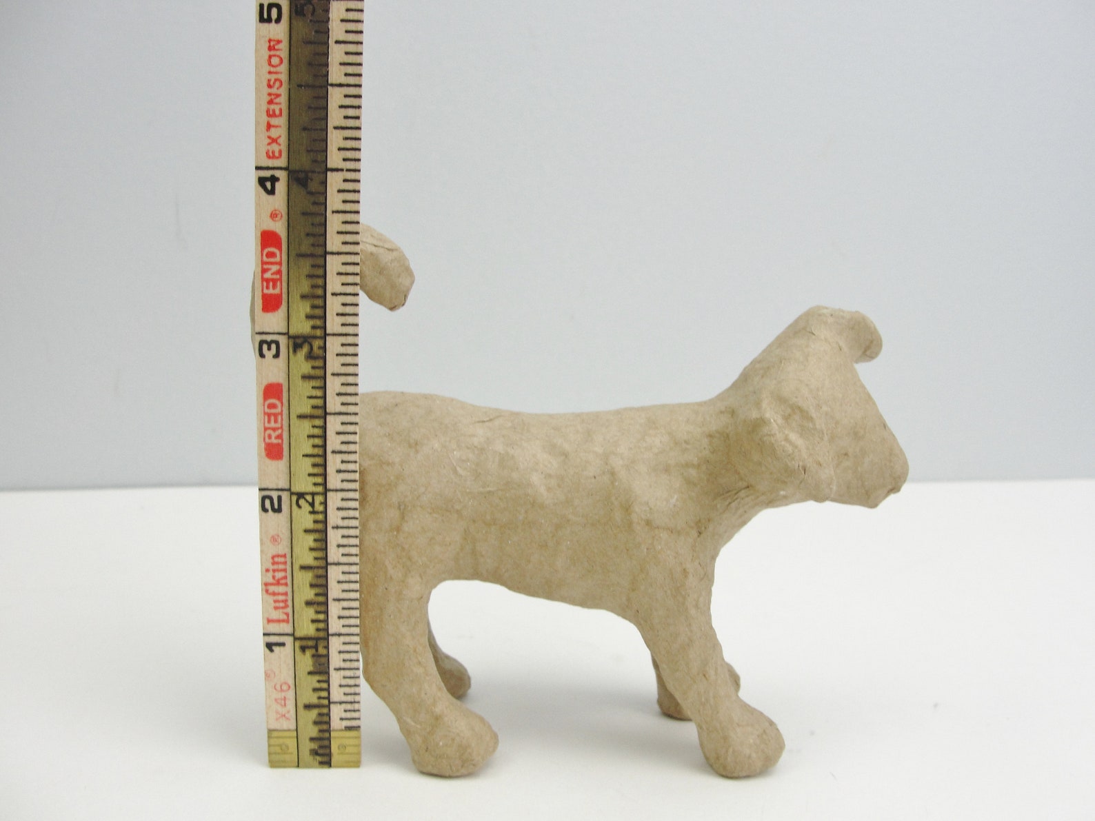 Small Paper Mache Dog With Curled Tail - Etsy