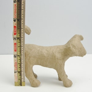 Small Paper Mache Dog With Curled Tail - Etsy