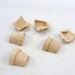 Split Wooden Flower Pot Miniature 1 1/8" Tall Unfinished DIY Set of 6 ...