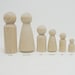 Large Wooden Peg People Man Unfinished DIY Set of 3 - Etsy