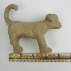 Small Paper Mache Dog With Curled Tail - Etsy