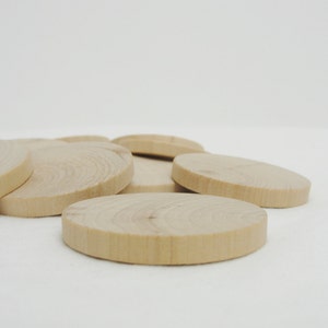 12 Wooden 2" Circles, 2 Inch Wood Disc, 2" X 1/4" Wood Disk Unfinished ...