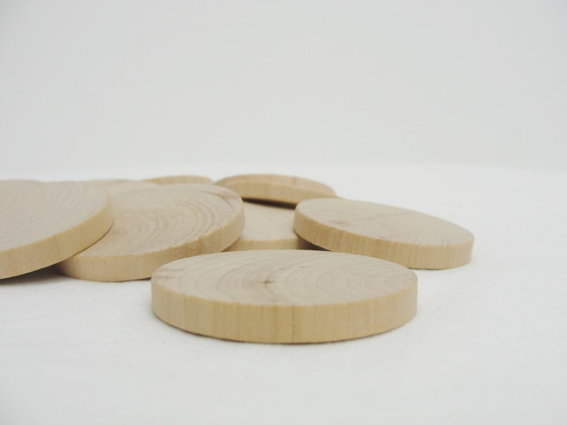 100 Wood 2 Inch Circles, Wood Disc, Wooden Disk 2" X 1/4" Thick ...