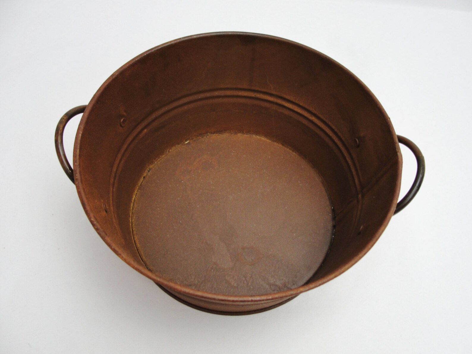 Rusty Metal Bucket Rustic Centerpiece Container - Etsy