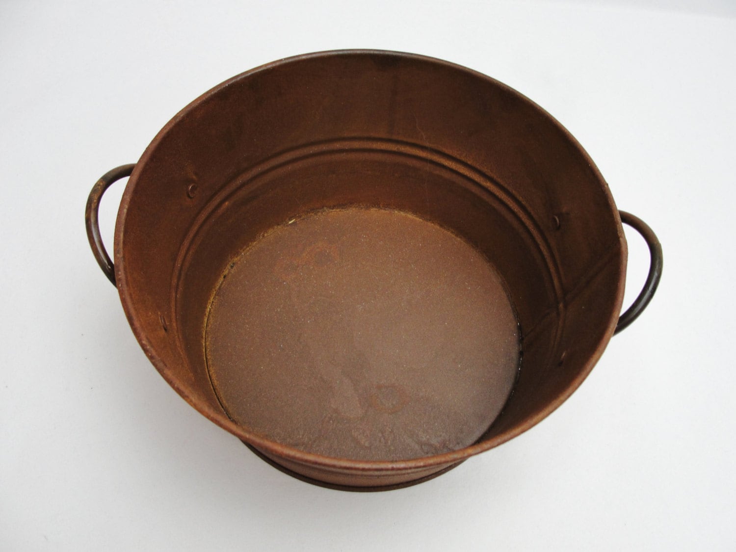 Rusty Metal Bucket Rustic Centerpiece Container - Etsy