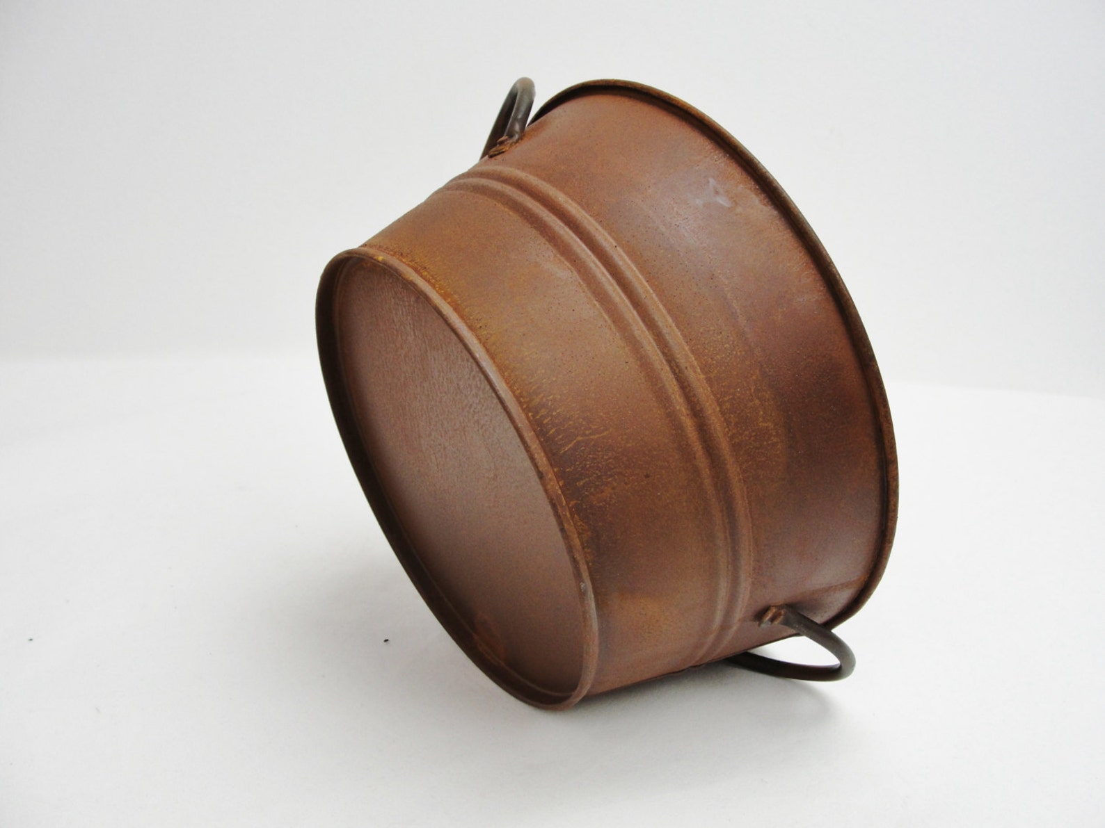 Rusty Metal Bucket Rustic Centerpiece Container | Etsy