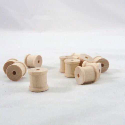 Little Wooden Spools 3/4 Inch Small Wood Spools Set of 12 | Etsy