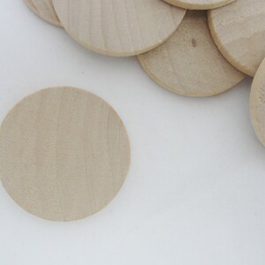 12 Wood Circles, Wood Disc, Wooden Disk 1 3/4" (1.75") Wood 3/16" Thick ...
