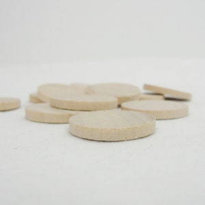 50 Wooden Circles, 1 Inch Wooden Disc, 1" Wood Disk 1/8" Thick ...