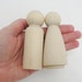 Large Wooden Peg People Man Unfinished DIY Set of 20 - Etsy
