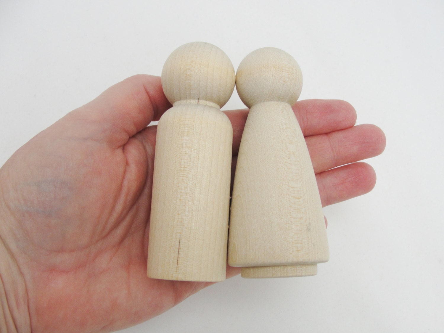 Large Wooden Peg People Man Unfinished DIY Set of 20 - Etsy