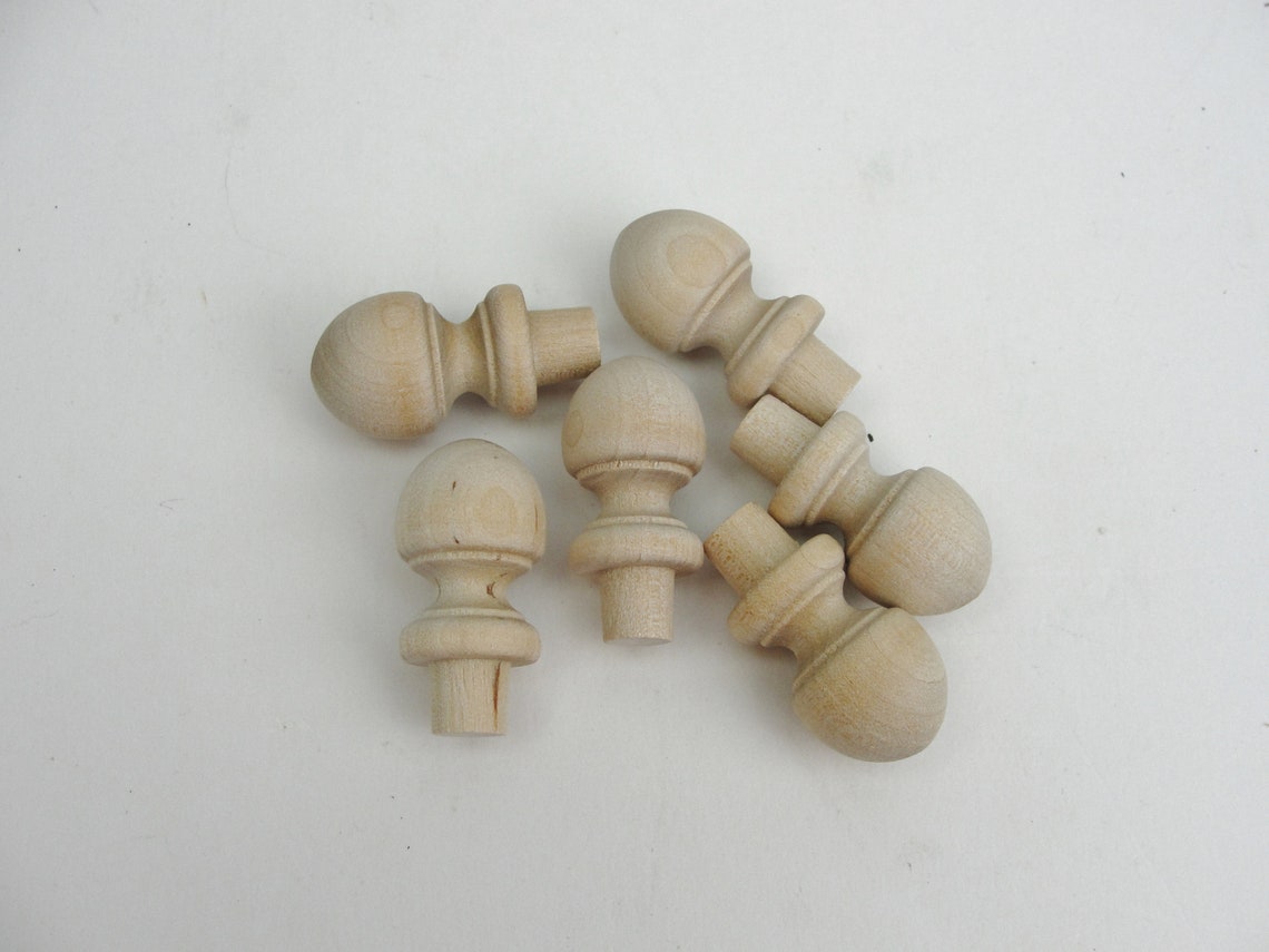 Small Acorn Top Finial Set of 6 - Etsy