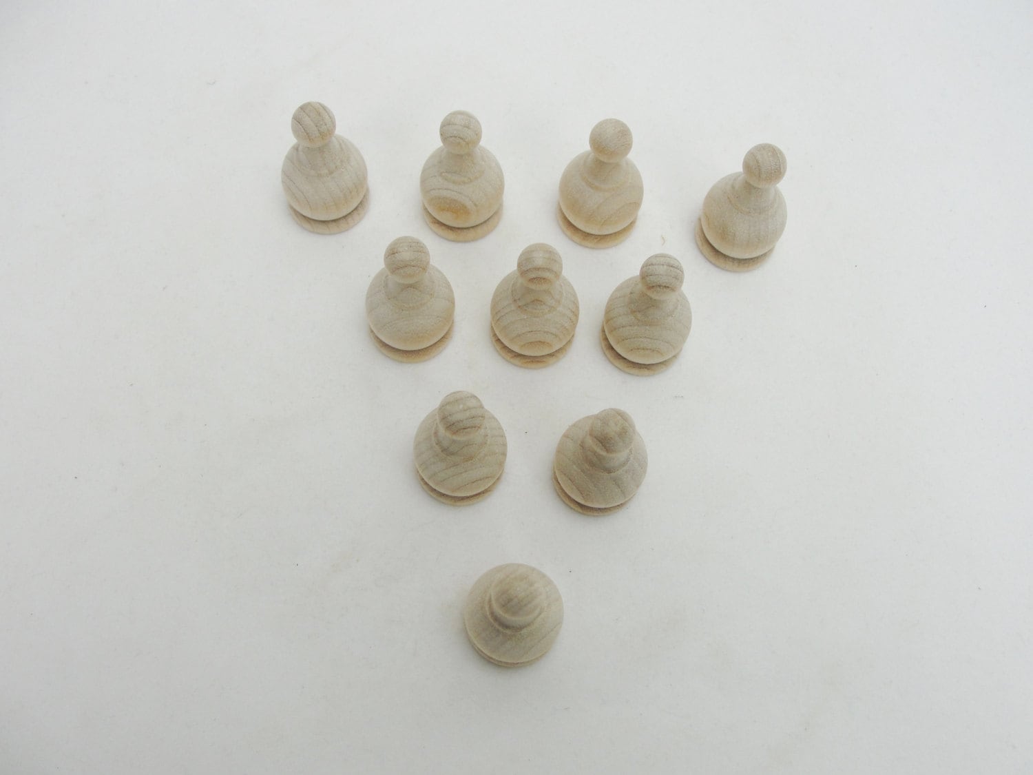 Wooden Game Piece Pawn Set of 10 - Etsy