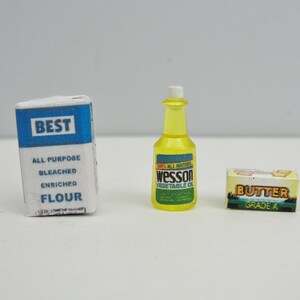 Dollhouse Miniature Baking Supplies Choose Oil, Flour or Butter - Etsy