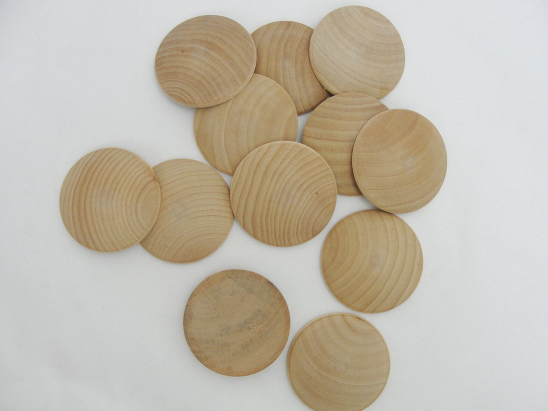 2" Domed Wood Disc, 2 Inch Domed Disk, Domed Circle 5/16" Thick ...