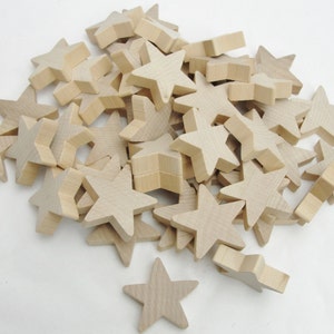 50 Traditional 2 Inch Star Wood 1/2" Thick Chunky Unfinished DIY - Etsy