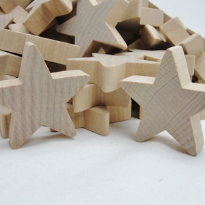 25 Traditional 2 Inch Star Wood 2" X 1/2" Chunky Unfinished DIY - Etsy