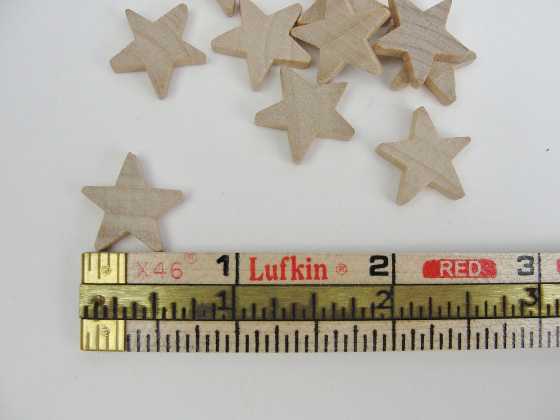 12 Traditional Wooden Star Choose 5/8 or 3/4 Inch | Etsy