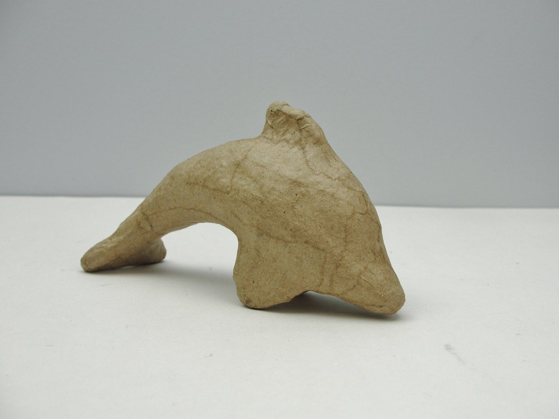 Small Paper Mache Dolphin - Etsy
