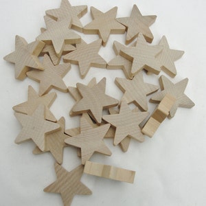 25 Traditional 2 Inch Star Wood 2" X 1/2" Chunky Unfinished DIY - Etsy