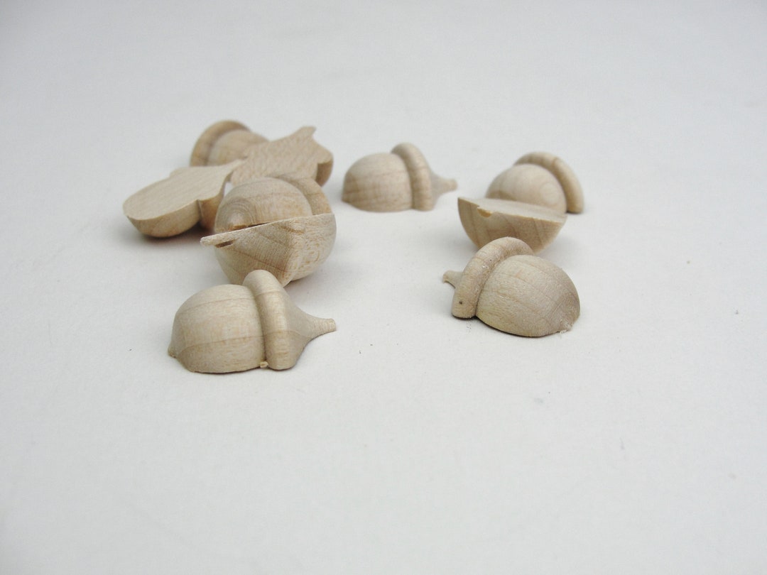 Miniature Split Wooden Acorns, Tiny Acorns Set of 10 Unfinished DIY - Etsy