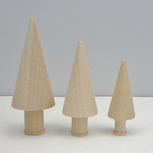 Cone Set 2 Each of 3 Sizes Diy Unfinished Add Spools to Make Trees - Etsy