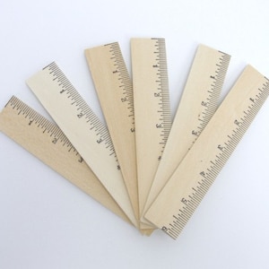 6" Ruler Wood Part, Unfinished Ruler, DIY Ruler Wood Set of 6 - Etsy