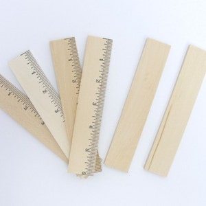 6" Ruler Wood Part, Unfinished Ruler, DIY Ruler Wood Set of 6 - Etsy