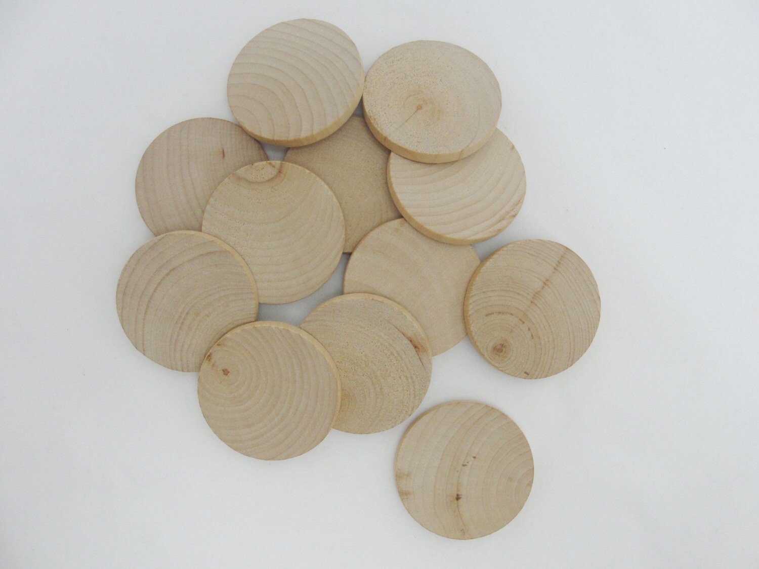 25 Wood 2 Inch Circles, Wood Disc, Wooden Disk 2" X 1/4" Thick ...