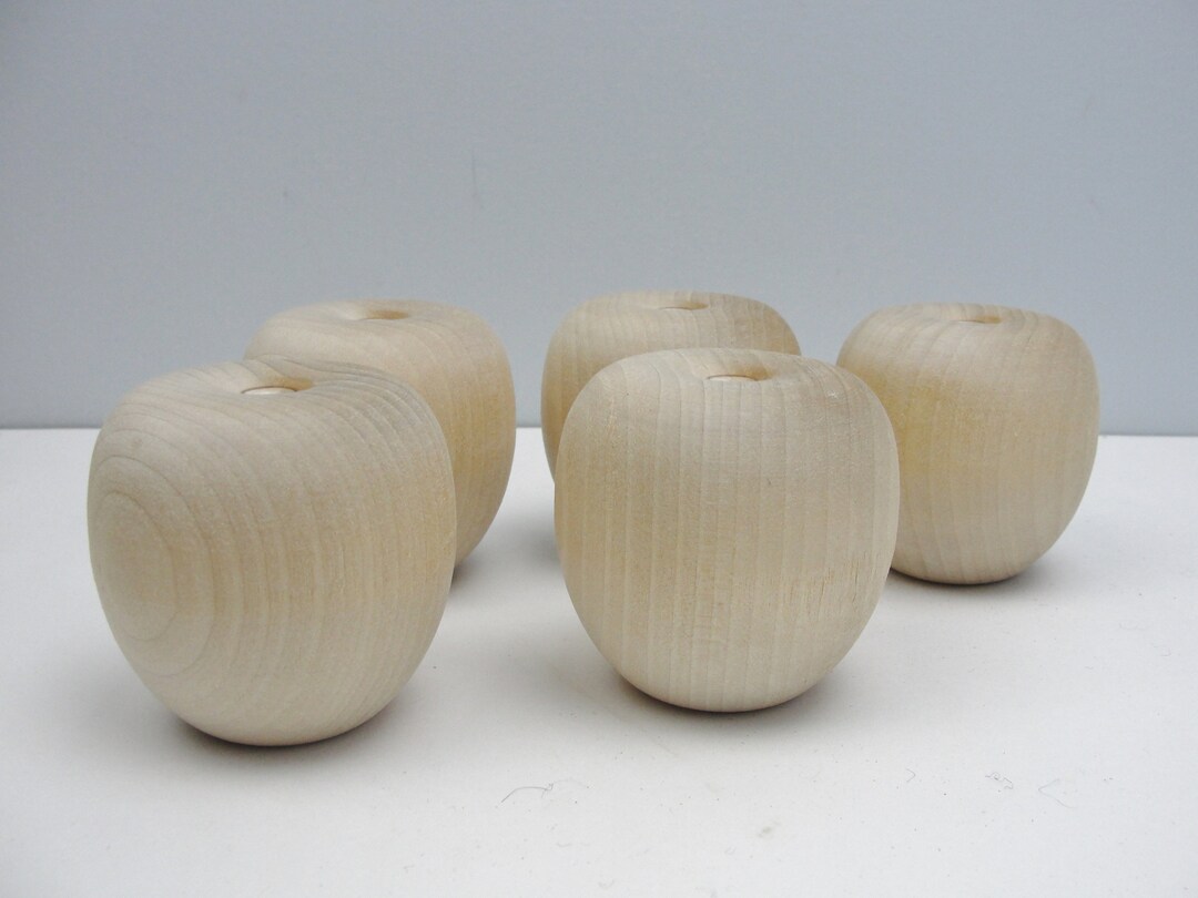 Unfinished Wooden Apple Life Size, Lifesize Apple, Large Wooden Apple ...