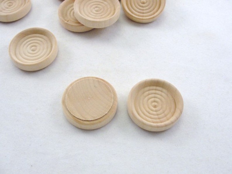 Wooden Checkers Unfinished Diy Set of 12 or 24 You Choose - Etsy