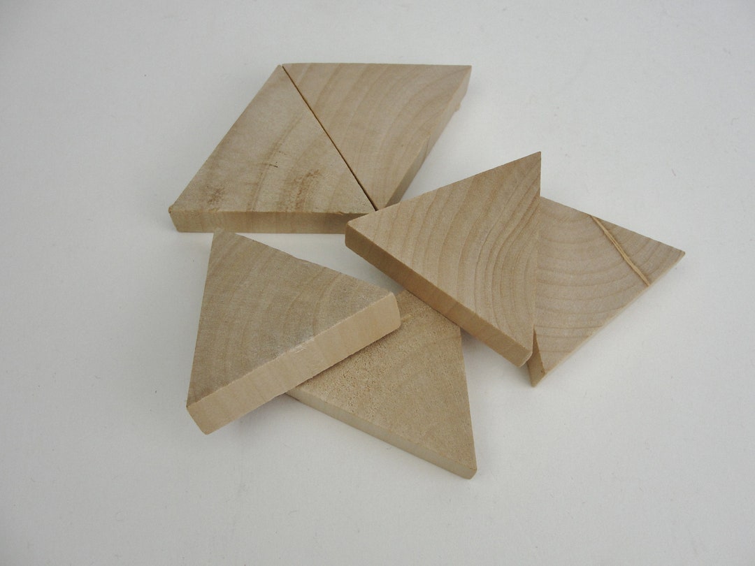 6 Chunky Wooden Triangles 2 Inch (2") Wide 1/2" Thick Unfinished - Etsy