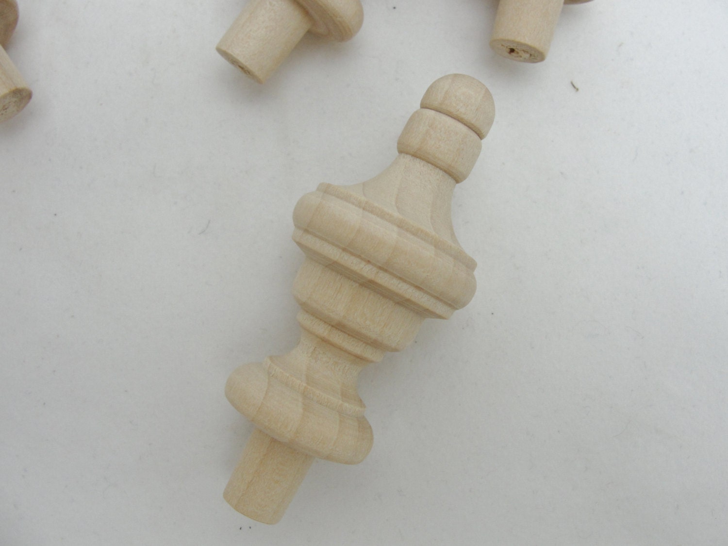 Small Wooden Finial Set of 4 - Etsy