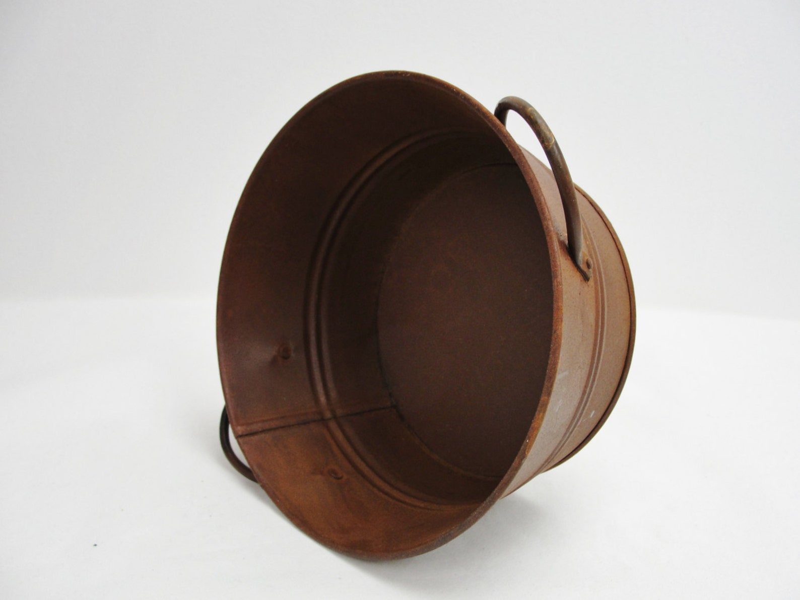 Rusty Metal Bucket Rustic Centerpiece Container | Etsy