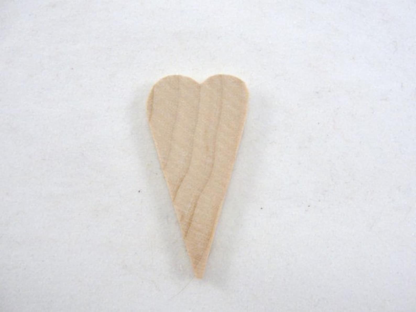 12 Small Primitive Wooden Heart 1 1/2 Inch (1.5") Long 3/16" Thick DIY ...