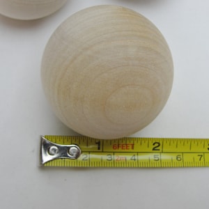 Wooden Ball 2" Solid Wood, 2" Diameter Ball Set of 6 - Etsy