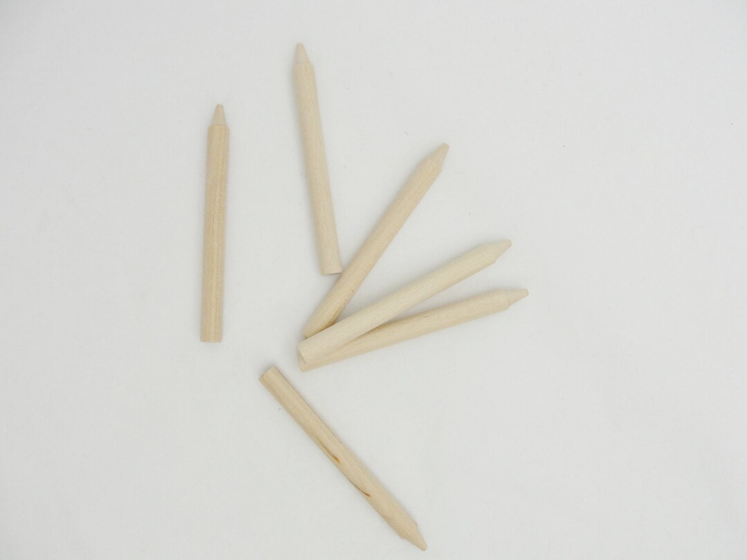 Wooden Crayon, Diy Crayon, Unfinished Wooden Crayon, Set of 6 - Etsy