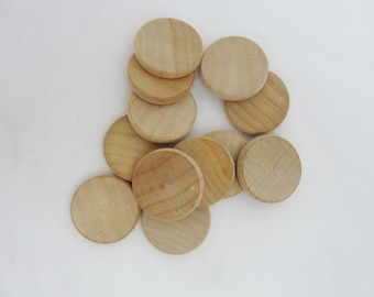 12 Wooden 2" Circles, 2 Inch Wood Disc, 2" X 1/8" Wood Disk Unfinished ...